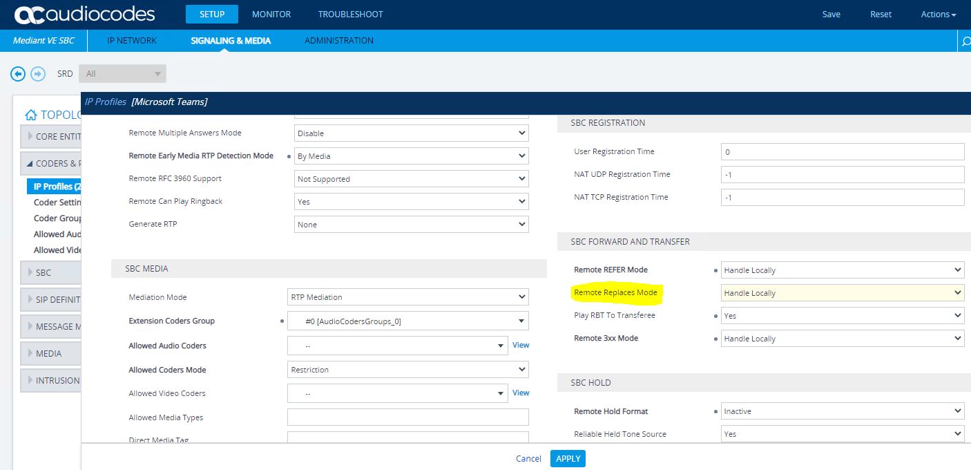 Microsoft Teams Direct Routing & Audiocodes SBCs – Replaces Header ...
